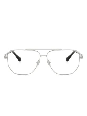 Versace lunettes de vue à monture géométrique - Argent