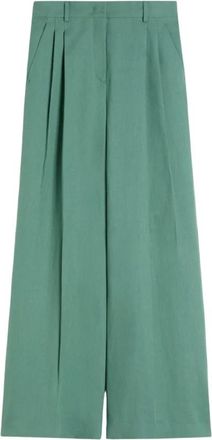 Max Mara Femme, Pantalons, Vert, Taille: 38 FR Veliero Wide Pantalons