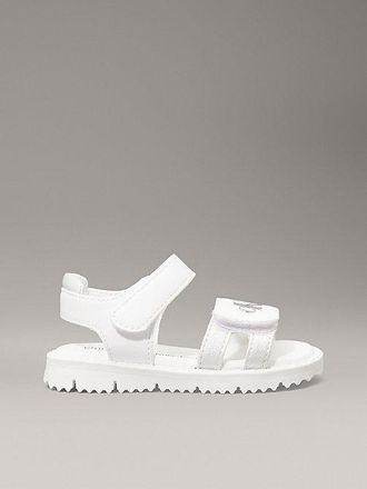 Calvin Klein Sandalen Mit Klettverschluss F&uuml;r Kleinkinder Und Kinder - White/silver - M&auml;dchen - 28