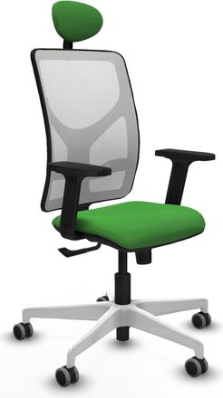 Piqueras y Crespo B&uuml;rostuhl mit hoher R&uuml;ckenlehne, mit 2D-Armlehnen, h&ouml;henverstellbarer Lendenwirbelst&uuml;tze und festem Kopfteil, ausgestattet mit 3 Positionen und Schnei