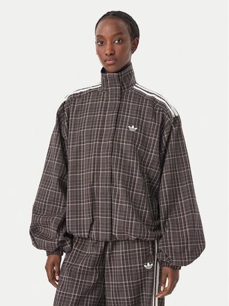 adidas Sweatshirt Blousy Check Track Top LG3953 Braun Regular Fit