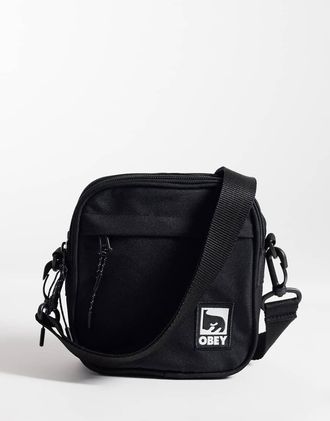 Obey sac bandouli&egrave;re noir avec logo demi-oeil