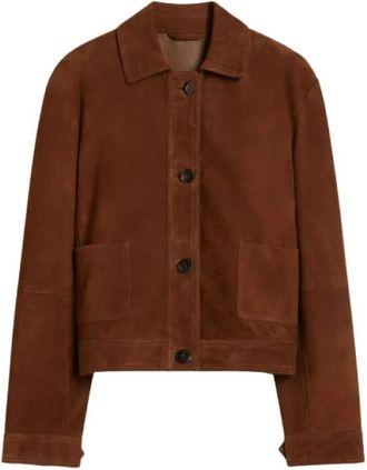 Max Mara Femme, Vestes, Brun, Taille: 36 FR Mstbaia Pocket Button Jacket