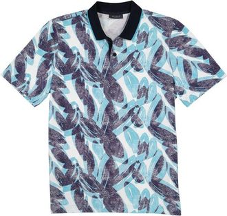 Maerz MAERZ Muenchen Herren Polo-Shirt blau Baumwoll-Piqué