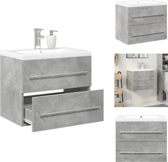 vidaXL Vidaxl - Ensemble de meubles de salle de bain 2 pcs gris béton - Ensemble De Meubles De Salle De Bain - Ensembles De Meubles De Salle De Bain