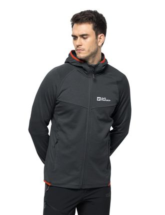 Jack Wolfskin Herren Hydro Grid Hooded Fz M Fleece Jacke, phantom, 3XL EU