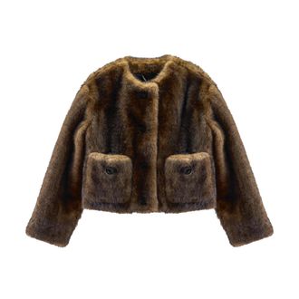 Marc Jacobs Teddy Cropped Jacke - - Jackets - Damen - Braun - L