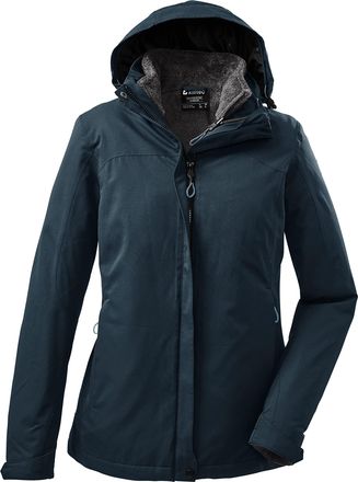 Killtec Damen 3 in 1 Funktionsjacke/Outdoorjacke mit abzippbarer Kapuze und einzippbarer Fleecejacke KOW 168 WMN JCKT, petrol, 40, 37948-000