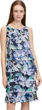 Vera Mont Damen 0338/4800 Kleid, Blue/Green, 46 EU