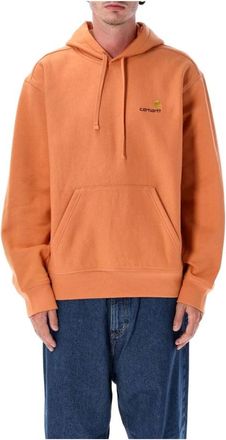 Carhartt Work in Progress Homme, Sweatshirts et sweats &agrave; capuche, Orange, Taille: L Hooded American Script SweaT-shirt
