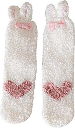 Generic Chaussettes Femme Chaussettes Chaudes Femme Chaussettes Thermiques Femme De Classique Hiver Motif Poup&eacute;e Mi-Mollet En Polaire &Eacute;paisse Douces Et D&eacute;cora