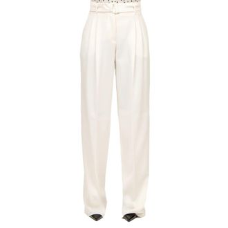 Max Mara Schwarze flie&szlig;ende Cady-Hose - - Trousers - Damen - Beige - XS