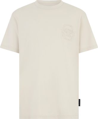 Philipp Plein Round Neck T-Shirt Raw Edge Monogram Monogram