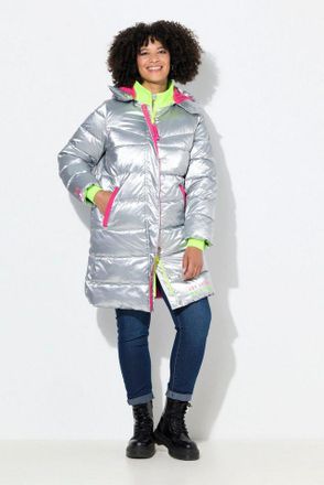 Angel Of Style Steppjacke Steppmantel Straight Fit Neon-Details R&uuml;ckenprint