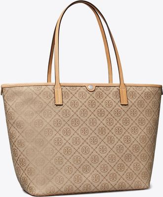 Tory Burch Damen Tote Bag mit T-Monogramm und Rei&szlig;verschluss