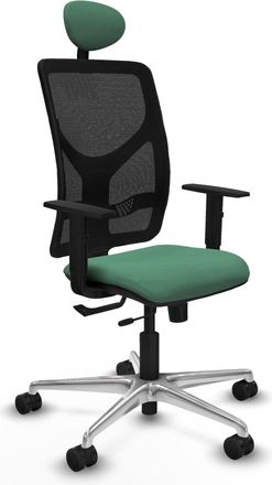 Piqueras y Crespo Stuhl aus PC mit 1D-Armlehnen, h&ouml;henverstellbarer Lendenwirbelst&uuml;tze und festem Kopfteil, ausgestattet mit Syncro/Traslack und Schneideschaum, mit Rol