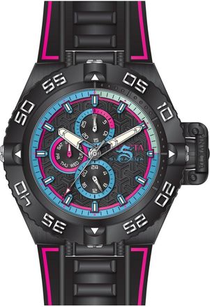 Invicta Subaqua - Noma IV 49878 Herrenuhr - Quarzwerk - Edelstahl mit schwarzem Zifferblatt - 50 mm