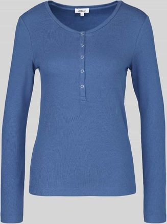 s.Oliver Red Label Slim Fit Langarmshirt aus Baumwoll-Lyocell-Mix