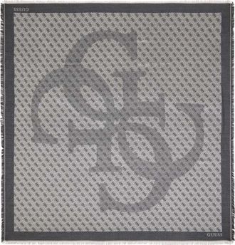 Guess Tuch Eco Erica Kefiah 120x120 Coal Logo grau