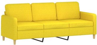 vidaXL 3-Sitzer-Sofa Hellgelb 180 cm Stoff Vidaxl