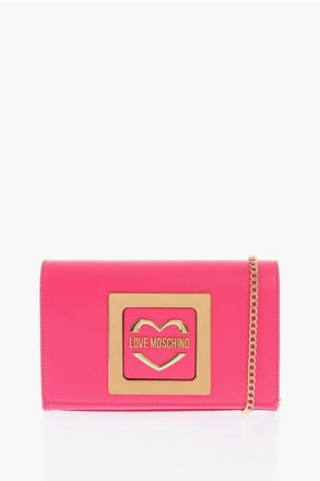Moschino LOVE Faux Leather Crossbody Bag with Metal Golden Logo size Unica