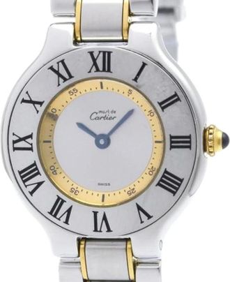 Cartier Pre-owned Must 21 W10075R6 Montre - Femme - Pre-owned - Blanc - Taille: ONE Size