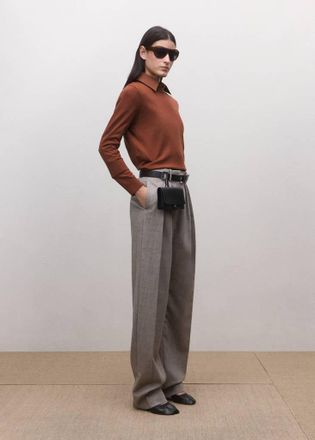 Mango Pull-over 100 % laine col rond rouge-orang&eacute; - Femme - XS - MANGO