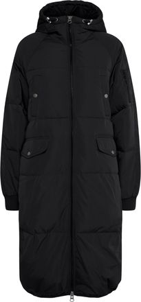 Ichi IHBUNALA DOWN JA Damen Steppmantel Wintermantel Winterjacke Daunenmantel mit Reißverschluss und Kapuze, Größe:XL, Farbe:Black (194008)