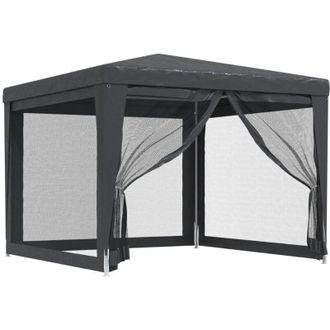 vidaXL Vidaxl - Tente de f&ecirc;te avec 4 parois lat&eacute;rales en maille Anthracite 3x3m