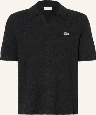 Lacoste Frottee-Poloshirt schwarz