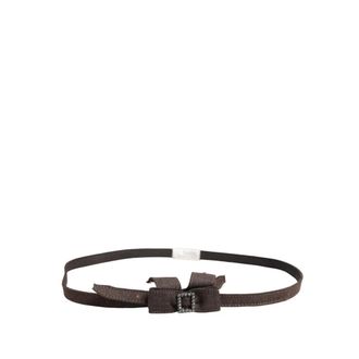 Ermanno Scervino Wollg&uuml;rtel mit Schleife und Schnalle - - Accessories - Damen - Braun - ONE SIZE