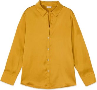 Oltre Femme, Blouses et Chemises, Jaune, Taille: 48 FR Fluid Satin Shirt