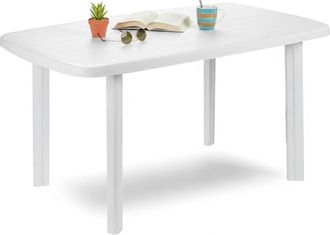 Dmora Dmora Modularer rechteckiger Tisch, Made in Italy, 137 x 85 x 72 cm, wei&szlig;e Farbe