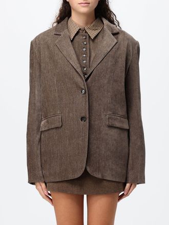 Eleh Kurzer, einreihiger Samt-Blazer in Relaxed Fit
