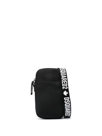 Dsquared2 sac port&eacute; &eacute;paule &agrave; plaque logo - Noir