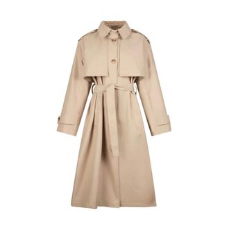 Liu Jo Femme, Manteaux, Beige, Taille: 36 FR Long trench coat with scarf