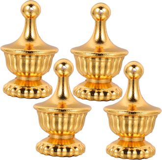 DOITOOL 4 St&uuml;ck Lampenschirm Endkappen Zinklegierung Metall Endst&uuml;cke F&uuml;r Tisch Und Stehlampen Dekorative Lampenk&ouml;pfe F&uuml;r Wohnzimmer Schlafzimmer Flur Filigra