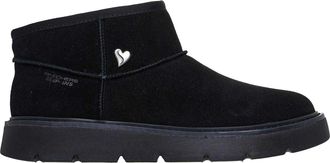 Skechers Cozy Stiefeletten f&uuml;r Damen, Wildleder, Zum Reinschl&uuml;pfen (Schwarz)