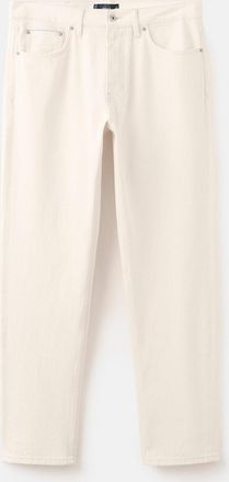 Mango Jean 100 % coton regular-fit cropped blanc cass&eacute; - Homme - 38 - MANGO MAN