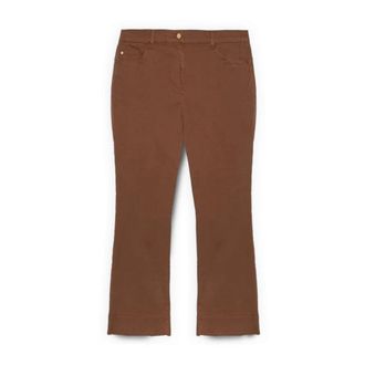 Fiorella Rubino Kick Flare Baumwollhose mit Schlag - - Trousers - Damen - Braun - 2XL