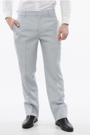 Off-white Virgin Wool Chinos Pants with Zipped Ankle size 50