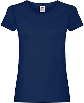 Fruit Of The Loom T-Shirt Manches Courtes - Femme (XS) (Bleu Marine)