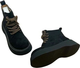 Generic YUJIEBB Bottes de neige montantes pour femme - Mode dhiver - Fermeture &eacute;clair lat&eacute;rale - En coton - Confortables - Liens crois&eacute;s - Augmentation de la 