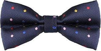 Allegra K Noeuds papillon pré-noués à pois pour hommes et femmes Noeud papillon au design classique Bleu marine coloré Taille unique