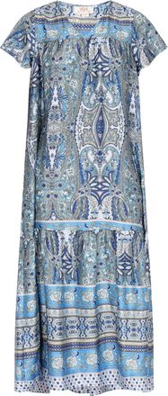 Usha Kleid Damen Blau Mehrfarbig