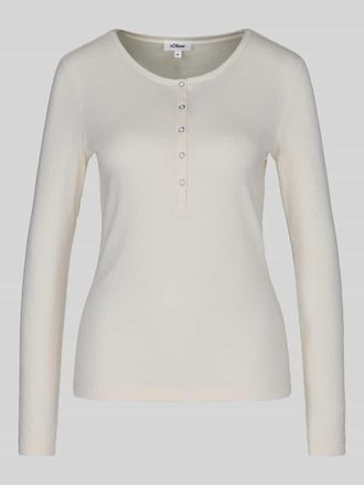 s.Oliver Red Label Slim Fit Langarmshirt aus Baumwoll-Lyocell-Mix