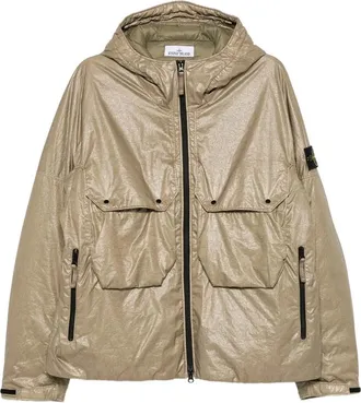 Stone Island Logo-patch Hooded Padded Jacket