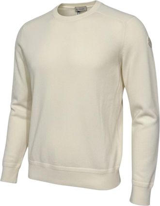 Moncler Homme, Sweatshirts et sweats à capuche, Blanc, Taille: L Pull en Coton et Cachemire