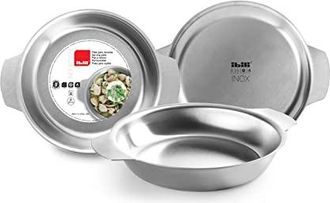 Ibili 665820-Menüteller, Edelstahl, 20 cm