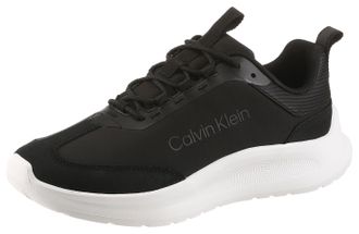 Calvin Klein Sneaker CALVIN KLEIN LIGHT EVA RUNNER, Herren, Gr. 44, schwarz, wei&szlig;, Leder, Textil, unifarben, Basic, Schuhe Sneaker, Freizeitsneaker, Halbschuh, Sch